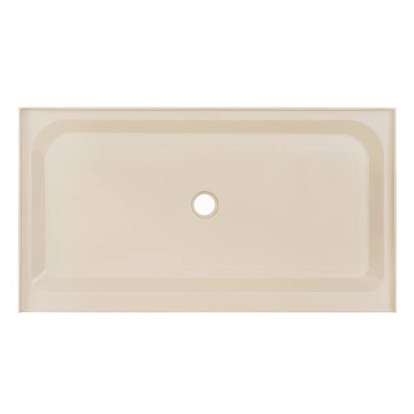 Voltaire 60 x 36 Single-Threshold, Center Drain, Shower Base, Biscuit - Bed Bath & Beyond - 32384696