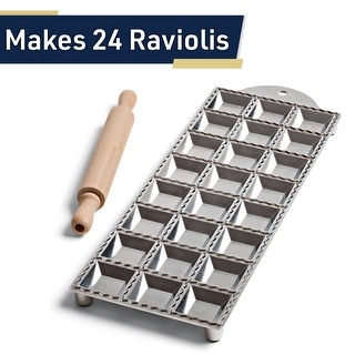Ravioli Mold Pasta Cutter - Ravioli Cutter Makes 24 Square 2” Raviolis ...