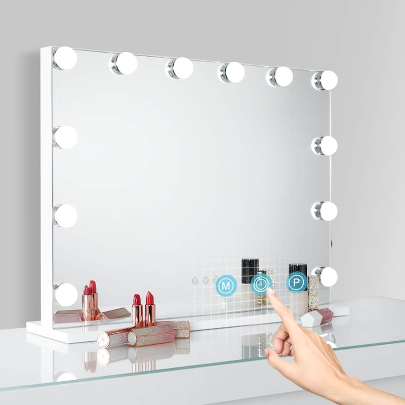 Vanity Mirror with Lights, White - Bed Bath & Beyond - 35980839
