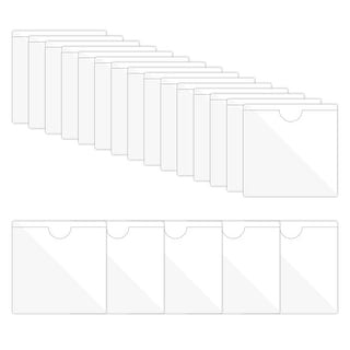 4" x 4" Self Adhesive Index Card Pockets, 20pcs Plastic Label Holder ...