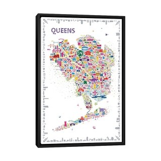 iCanvas "New York Collection-Queens" by Rafael Esquer Framed Canvas ...