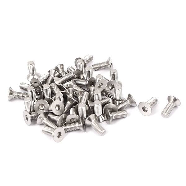 M3x8mm Stainless Steel Hex Socket Flat Head Countersunk Bolts Screw ...