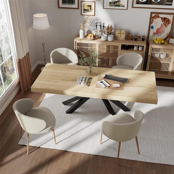 62"-78" Extendable Dining Table for 6-8 Person, Dining Room Tables ...