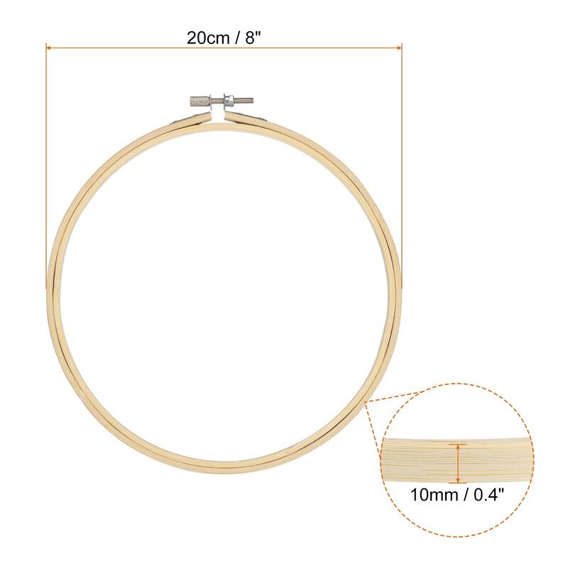 12pcs Embroidery Hoop 8" Round Bamboo Circle Cross Stitch Ring Art ...