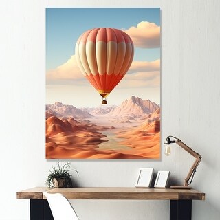 Designart "Hot Air Balloon Voyage In The Skies Harmony" Hot Air Balloon ...