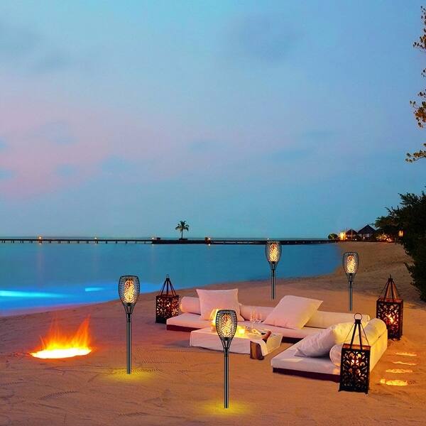 2Pc 33LED Light Dancing Flame Light Waterproof Outdoor Decor Garden ...