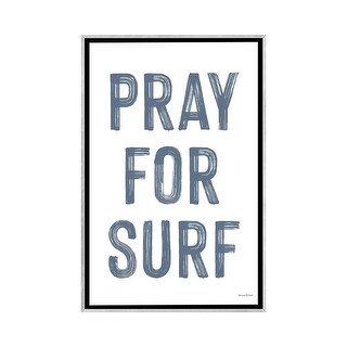 iCanvas "Pray For Surf" by lettered & lined Framed - Bed Bath & Beyond ...