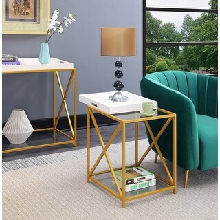 Convenience Concepts St. Andrews End Table with Shelf and Removable ...