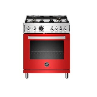 30in Professional - Gas oven - 4 brass burners - Red - 24 - Bed Bath ...