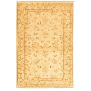 Hand-knotted Chobi Finest Cream Wool Rug - 3'3 x 4'10/3'3" x 4'10 ...