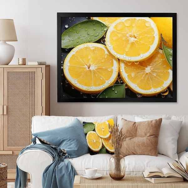 lemon artwork framed