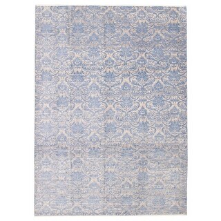 ECARPETGALLERY Hand-knotted Mystique Slate Blue Wool Rug - 9'2 x 12'0 ...