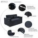 55 Velvet Two Seater Pull Out Sofa Bed Adjustable Backrest USB Ports ...