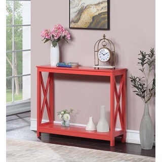 Oxford Console Table with Shelf, Coral - Bed Bath & Beyond - 36302117