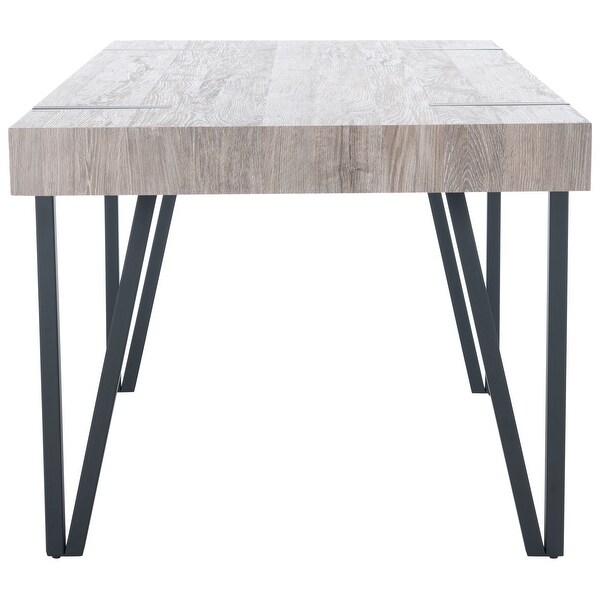 SAFAVIEH Alyssa Mid Century Industrial Rustic Dining Room Table 59.1 W x 35.4 L x 29.5 H