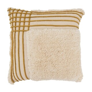 Crosshatch Pattern Tufted Throw Pillow - Bed Bath & Beyond - 39951354