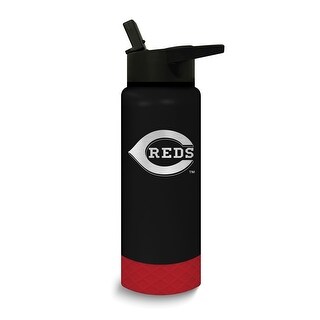 MLB Cincinnati Reds Stainless Steel Silicone Grip 24 Oz. Water Bottle ...