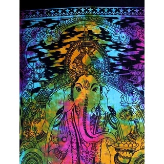 Cotton Ganesh Tie Dye Tapestry Wall Hanging Tablecloth Spread Throw ...