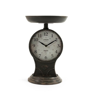 15.25" Black and White Contemporary Scale Clock - Bed Bath & Beyond ...