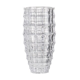 A&B Home 11-inch Clear Square Pattern Vase - Bed Bath & Beyond - 32453835