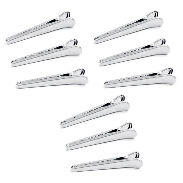 Norpro 3pc Stainless Steel Ultimate Jaw Clips - 4.5" Metal Squeeze Chip ...