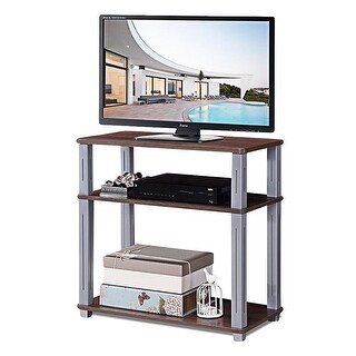 Gymax 3-Tier TV Media Stand Component Console Multipurpose Shelf ...