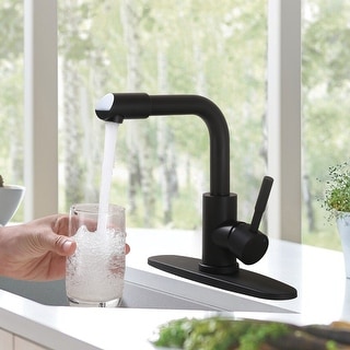 Modern 360 Degree Swivel Single Handle Bathroom Faucet with Deckplate ...