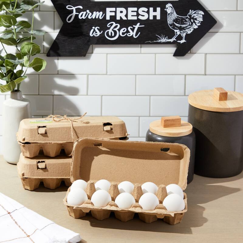 15 Pack Paper Egg Cartons for 10 Chicken Eggs, Reusable Cartons with ...