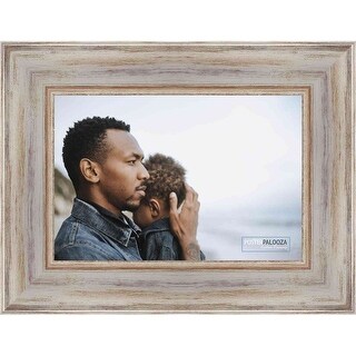 36x28 Contemporary White Complete Wood Picture Frame with UV Acrylic ...