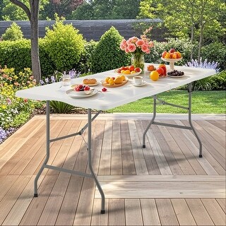 White Folding Table - Durable, Lightweight, and Easy to Store, Ideal ...