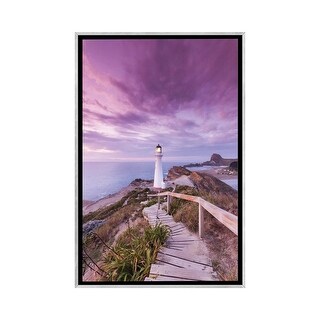 iCanvas "New Zealand, North Island, Castlepoint. Castlepoint Lighthouse ...
