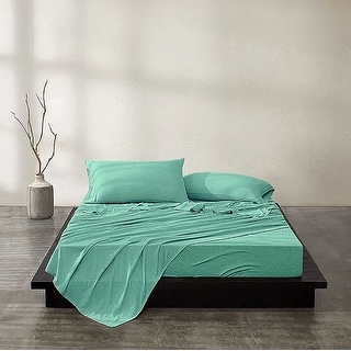 Light Blue Luxury Extra Soft Deep Pocket Fresh Breathable Sheet Set ...