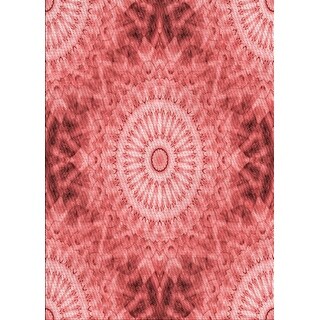 Ahgly Company Machine Washable Transitional Ruby Red Area Rugs - Bed ...