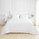 Embroidered Percale Crisp Cotton Double Scallopier Duvet Set and Sham ...