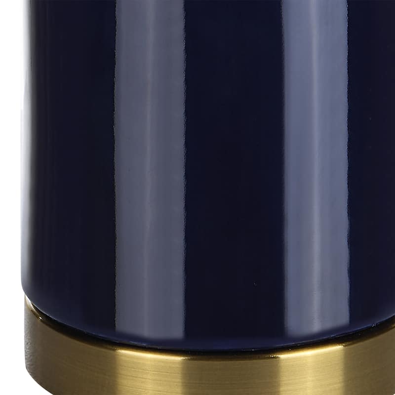 Royal Blue Ceramic Table Lamp - 15"D x 15"W x 26.25"H - Bed Bath ...