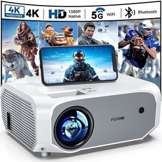 Projector with WiFi and Bluetooth-Native 1080P 5G WiFi 4K Projector ...