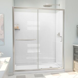 DreamLine Infinity-Z 30" D x 60" W x 78 3/4" H Sliding Shower Door ...