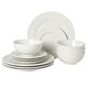 Gibson Caviara 12-Piece Round Beaded Rim Porcelain Dinnerware Set ...