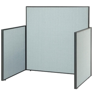 60"W x 48"D Pre-Configured Call Center Starter, Blue - 48"L x 60"W x 3 ...