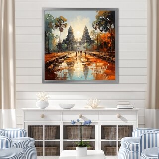 Designart "Asian Art Journey To Angkor VIII" Asian Framed Canvas Prints ...