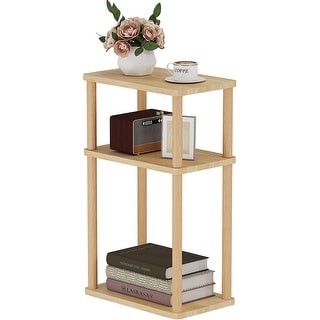 Solid Wood 3-Tier Side Table with Storage, No-Tool Assembly - Bed Bath ...