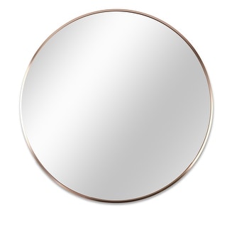 Brushed Aluminum Frame Large Circle Mirrors for Wall - Bed Bath ...