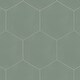 Merola Tile Textile Basic Hex Kale 8-5/8" x 9-7/8" Porcelain Floor and ...