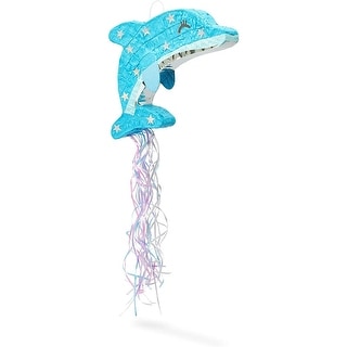 Pull Pinata for Birthday Party, Small Dolphin (13 x 16.5 x 3 In) - Bed ...