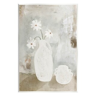 Stupell Rustic Daisy Vase Still Life Wall Plaque Art by Hayley Michelle ...
