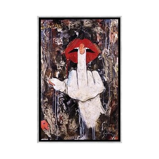 iCanvas "F... Fake People" by Iness Kaplun Framed - Bed Bath & Beyond ...