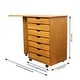 Adeptus Original Roll Cart, Solid Wood, 7 Drawer Gate Leg Roll Cart ...