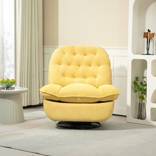360° Swivel/Glider Chenille Recliner Chair with Metal Round Base - Bed ...