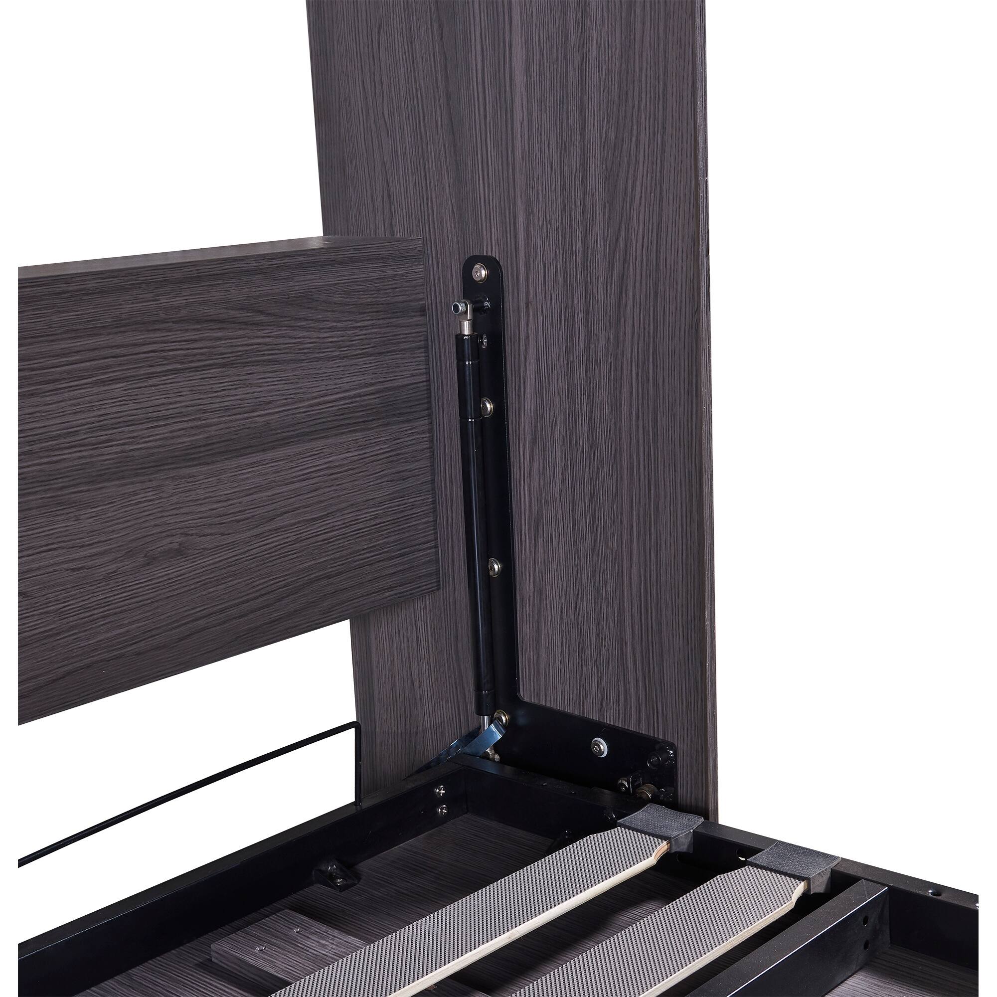 Modern Full Size Murphy Bed With Wardrobe And Drawers Storage Bed Can
