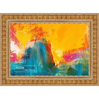 15x10 Traditional Gold Complete Wood Picture Frame with UV Acrylic ...